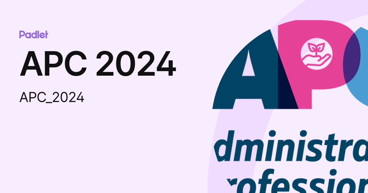 APC 2024 (APC_2024) profile | Padlet