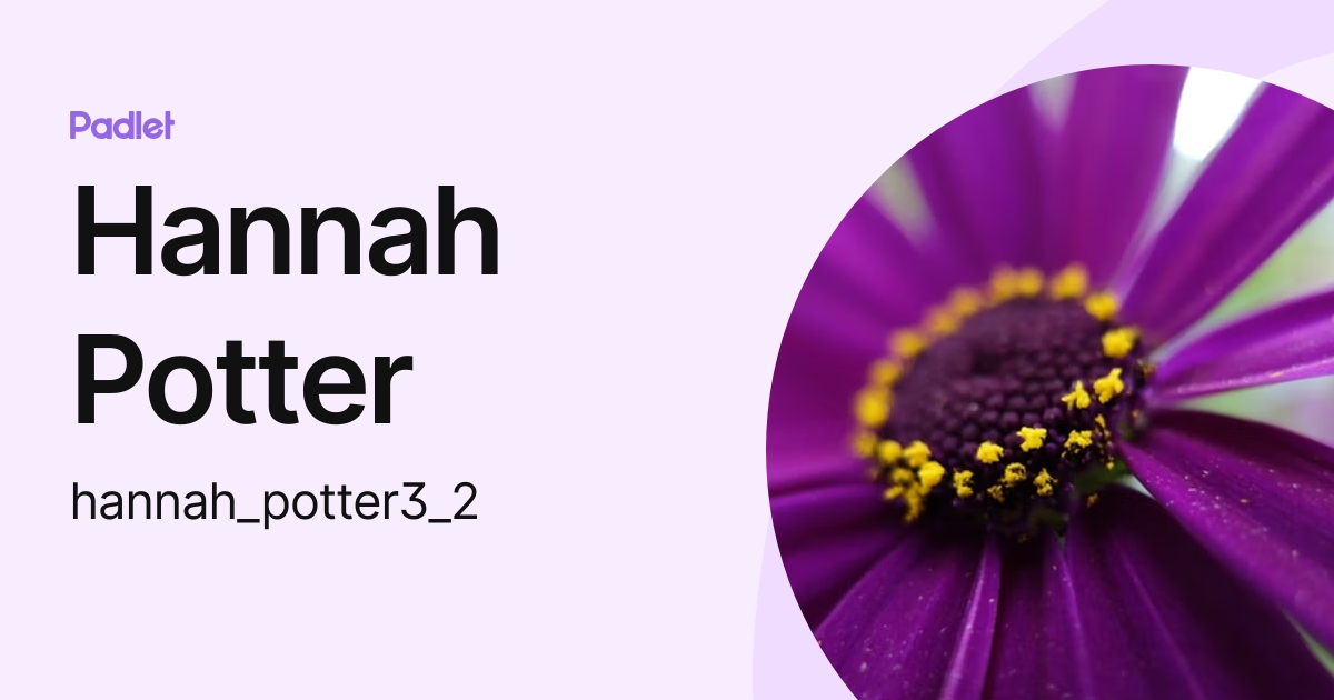 Hannah Potter (hannah_potter2) profile | Padlet