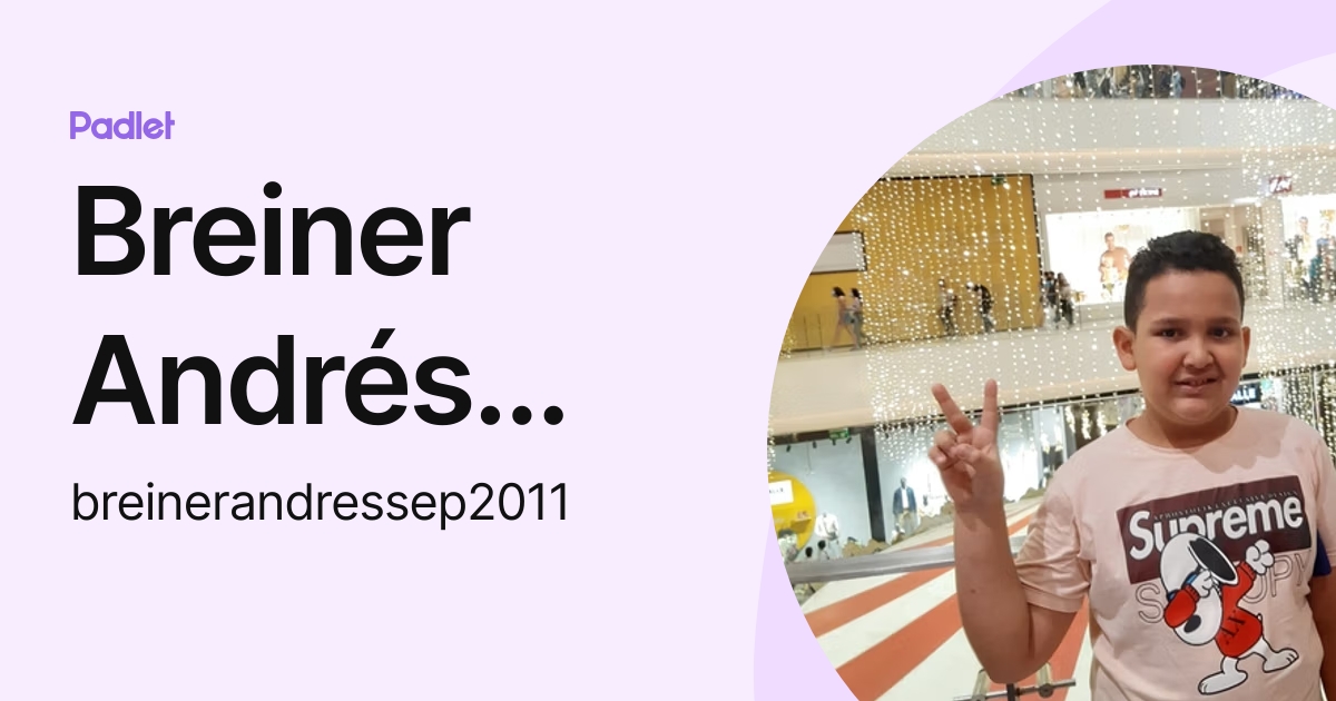 Breiner Andrés Alcalá carmona (breinerandressep2011) profile | Padlet