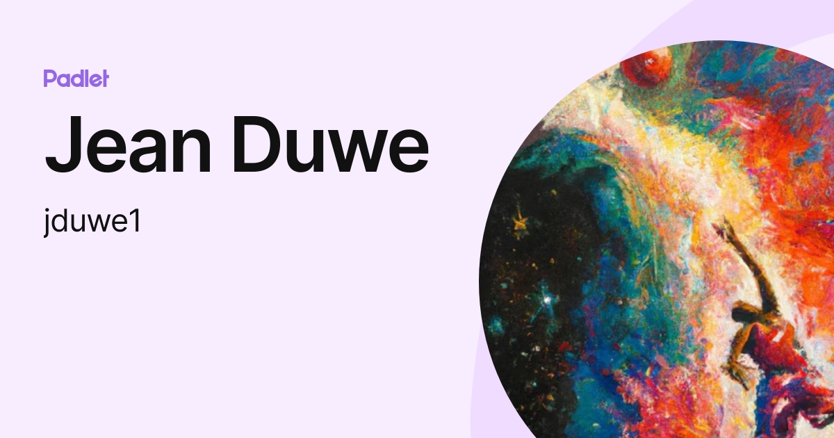 Jean Duwe (jduwe1) profile | Padlet