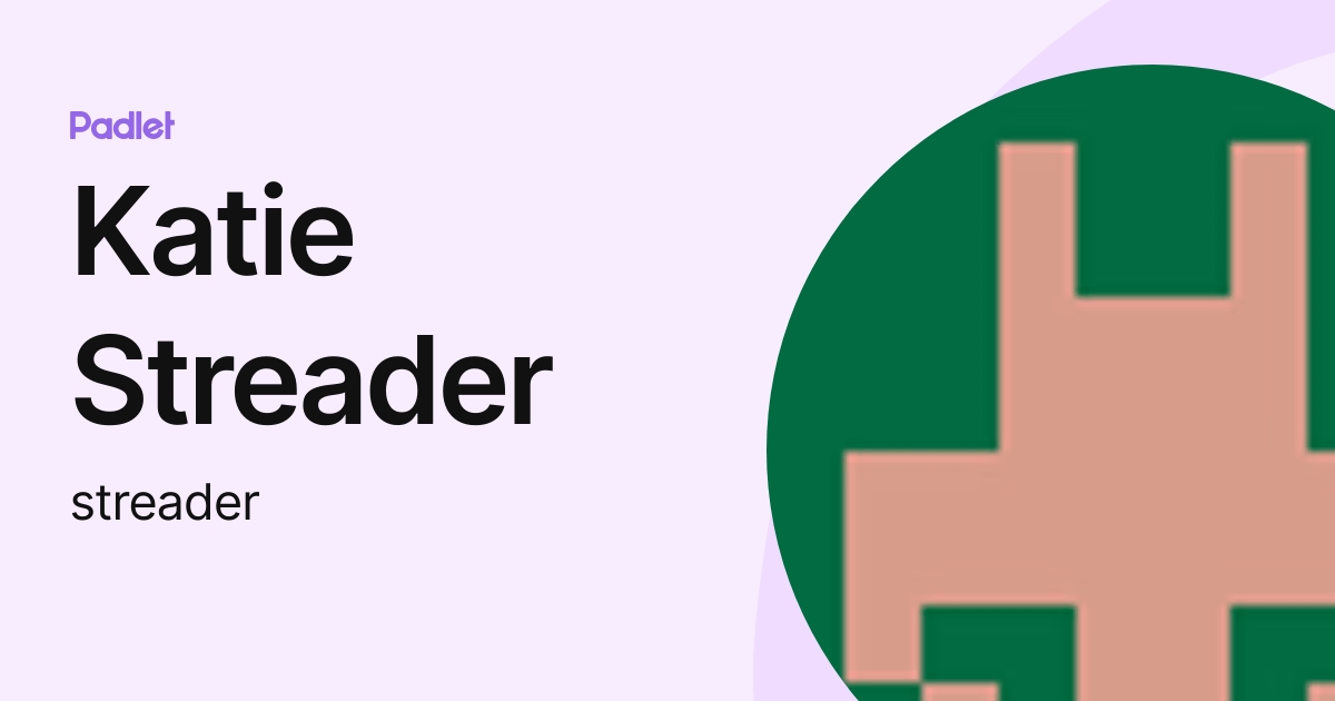 Katie Streader (streader) profile | Padlet