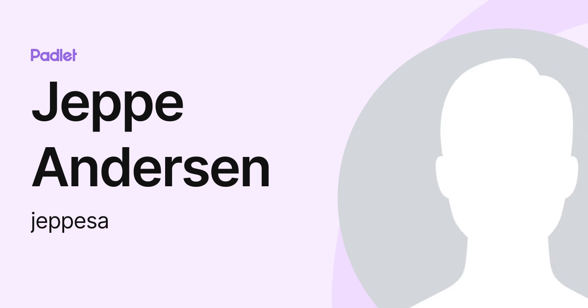 Jeppe Andersen (jeppesa) profile | Padlet
