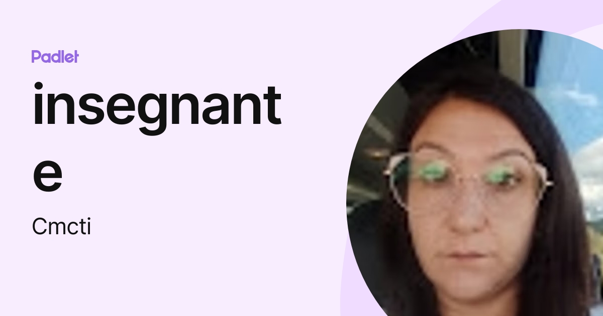 Insegnante Cmcti Profile Padlet