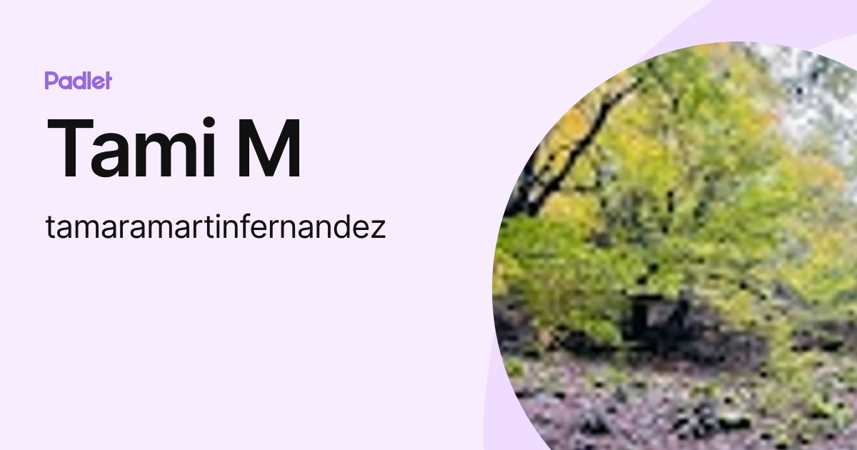 Tami M (tamaramartinfernandez) profile | Padlet