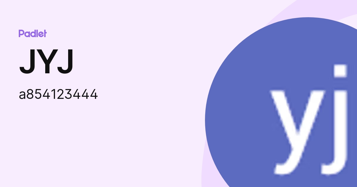 JYJ (a854123444) profile | Padlet