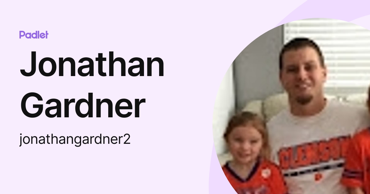 Jonathan Gardner (jonathangardner2) profile | Padlet