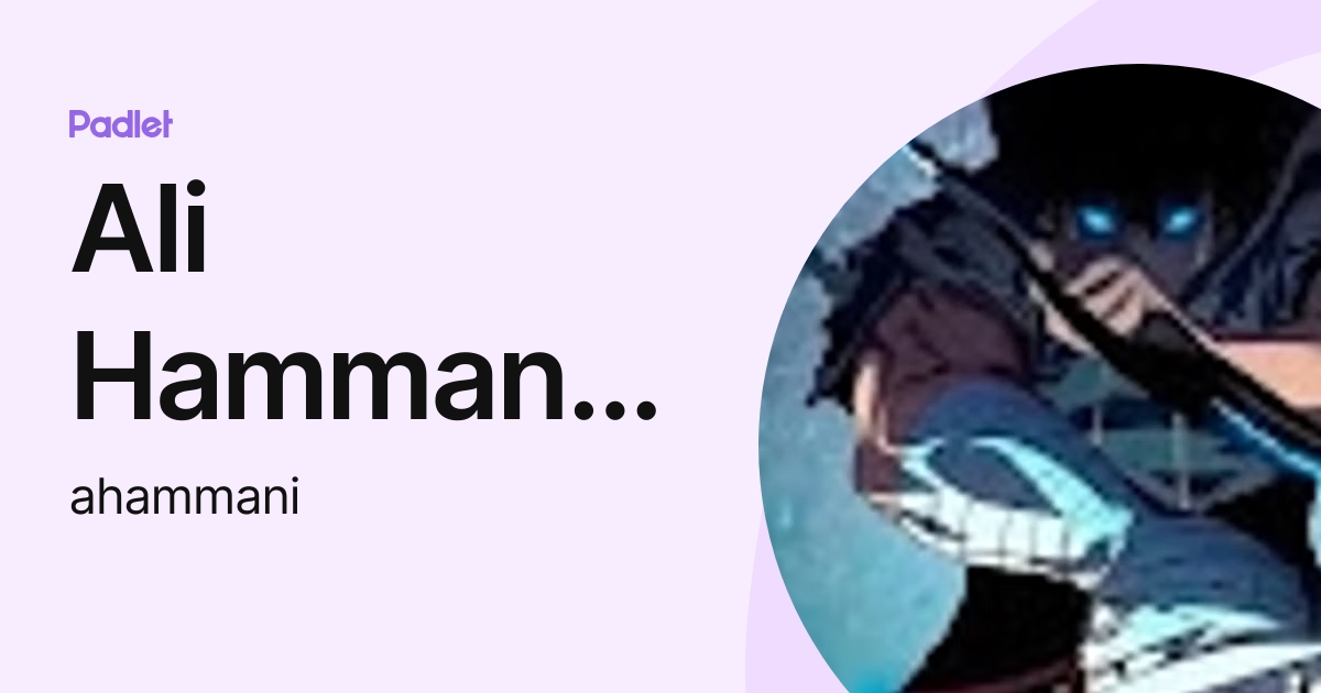 Ali Hammani El Harti (ahammani) profile | Padlet