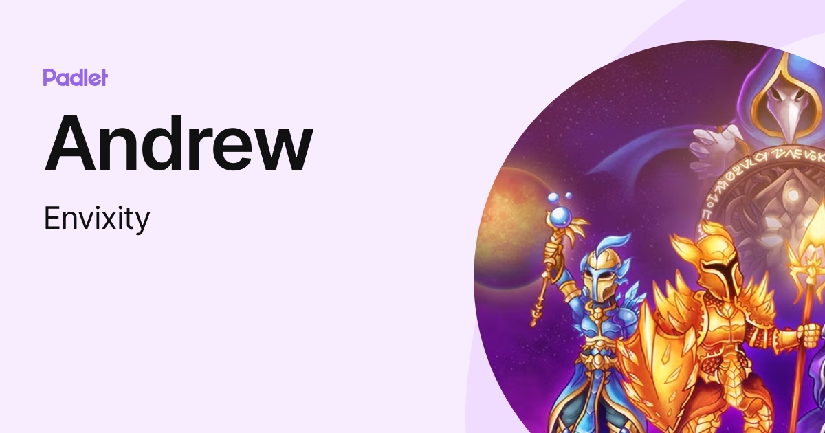 Andrew (Envixity) profile | Padlet