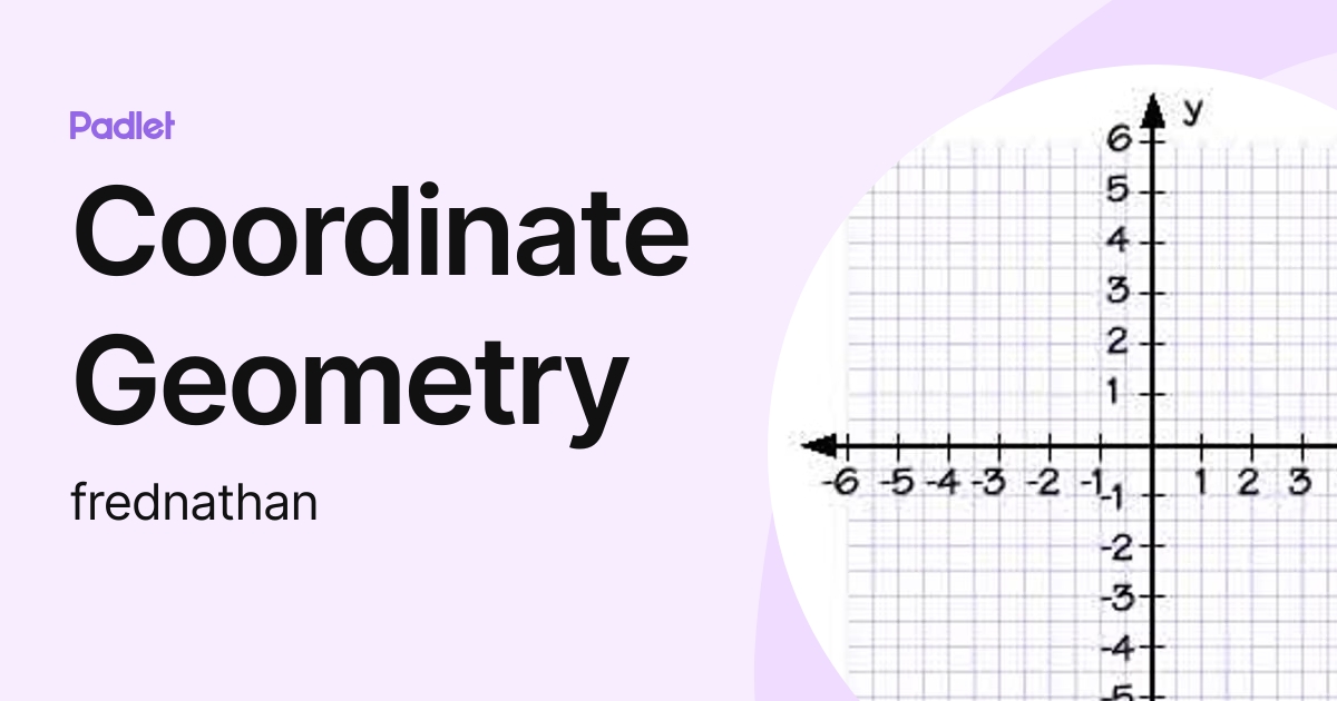 Coordinate Geometry Frednathan Profile Padlet