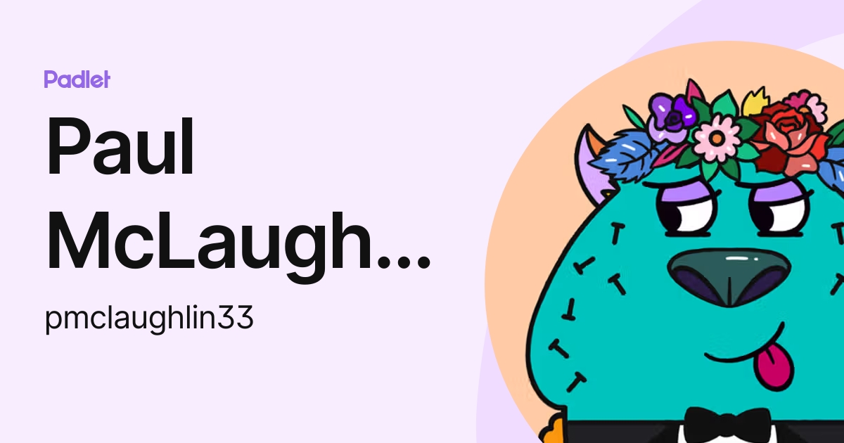 Paul McLaughlin (pmclaughlin33) profile | Padlet