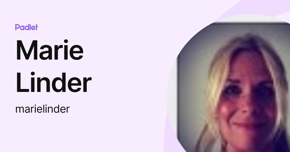 Marie Linder (marielinder) profile | Padlet