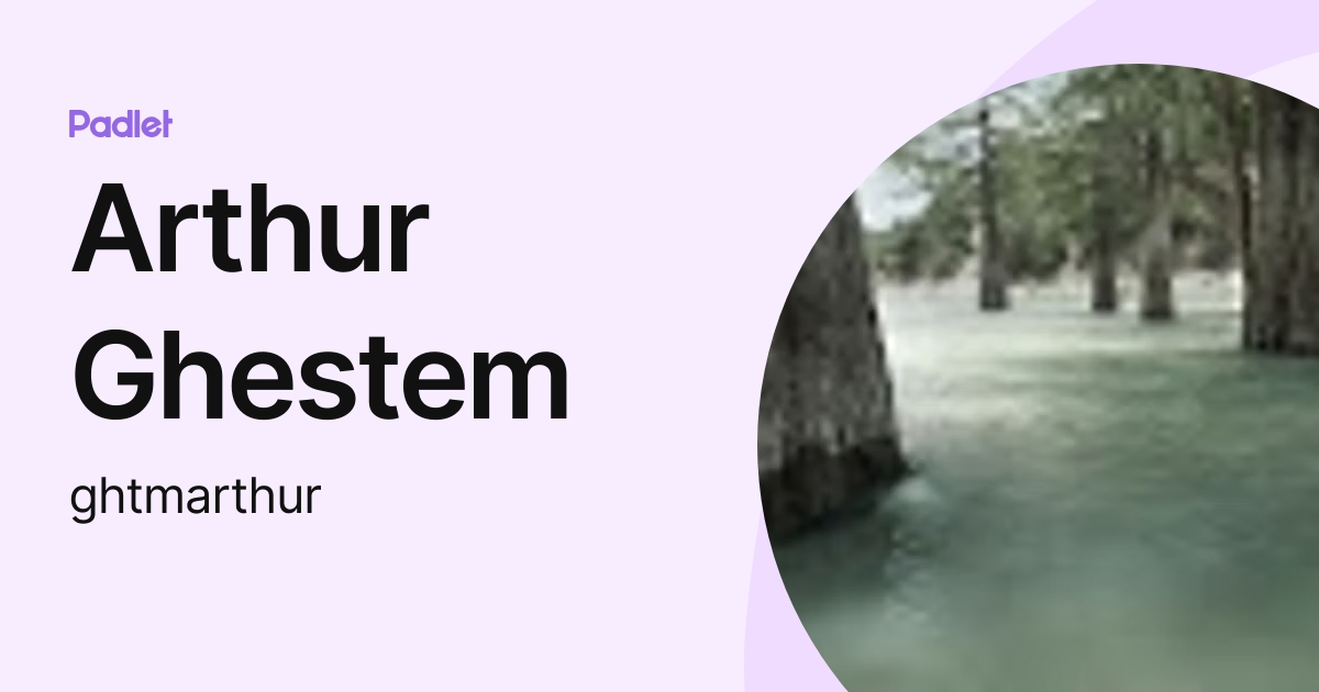 Arthur Ghestem (ghtmarthur) profile | Padlet