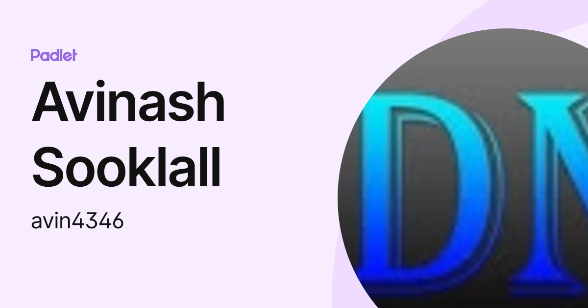 Avinash Sooklall (avin4346) profile | Padlet
