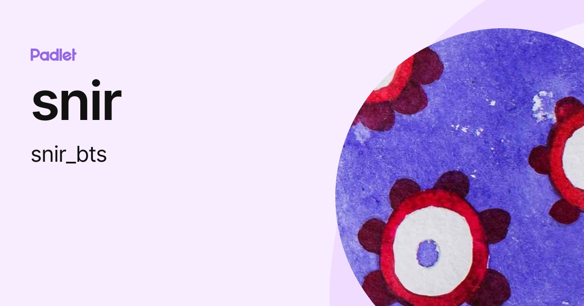 snir (snir_bts) profile | Padlet