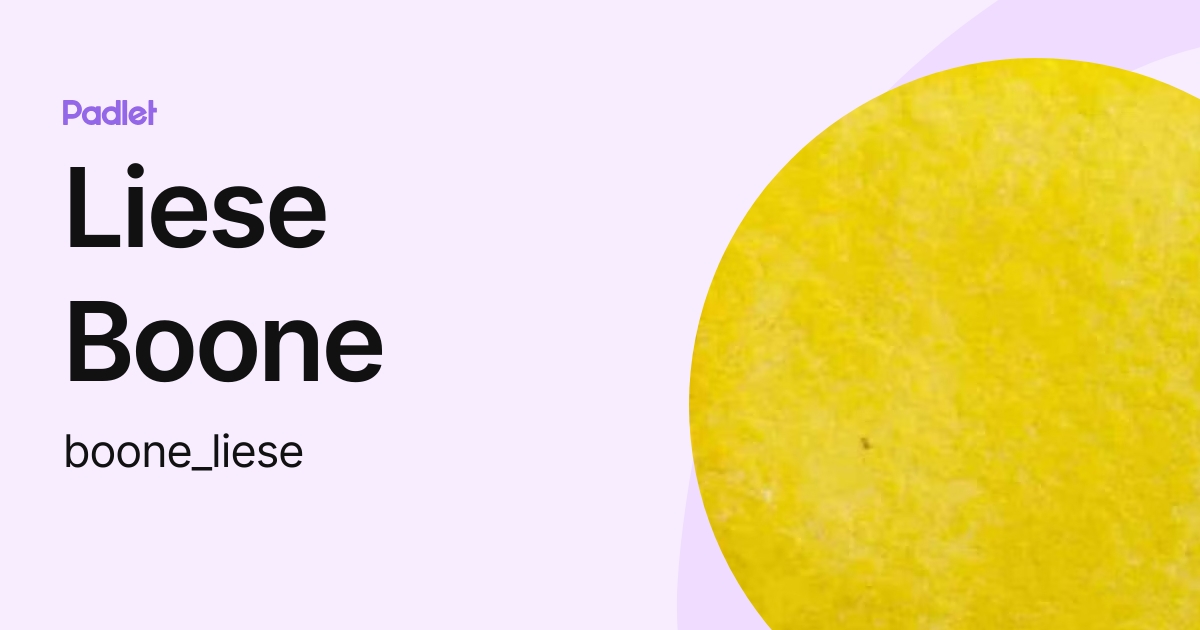 Liese Boone Boone Liese Profile Padlet