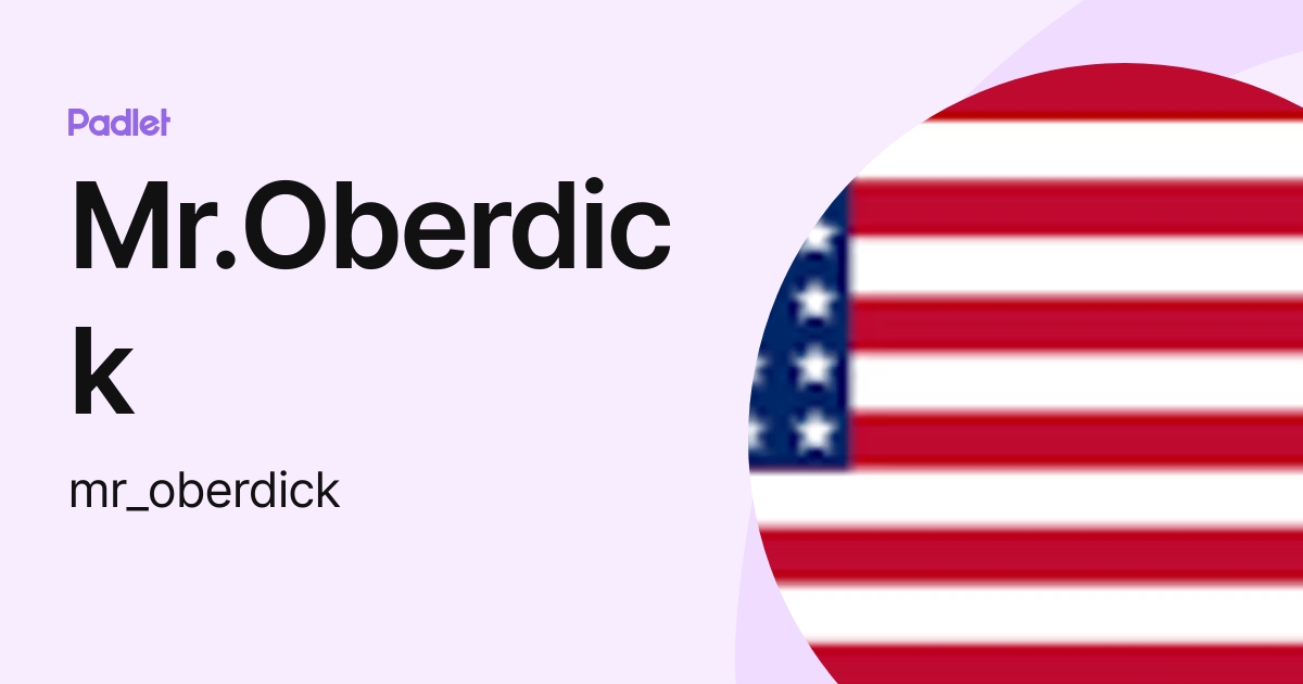 Mr.Oberdick (mr_oberdick) profile | Padlet