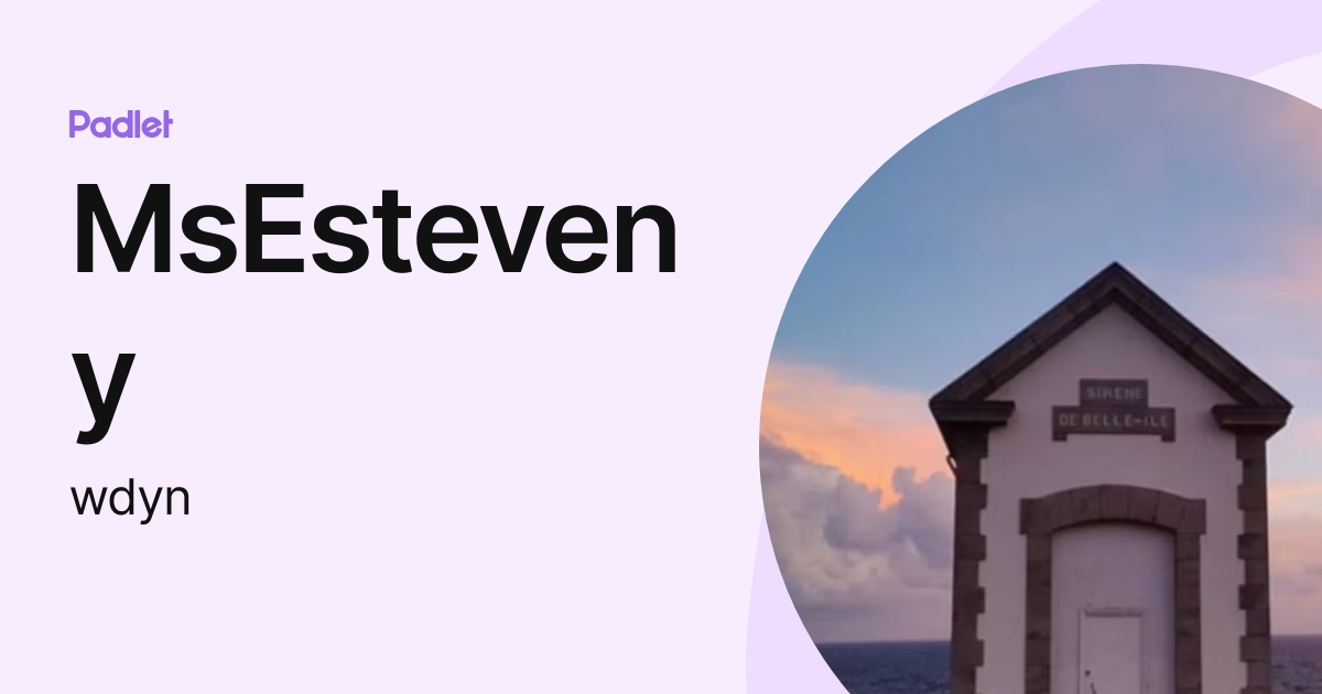 Msesteveny Wdyn Profile Padlet