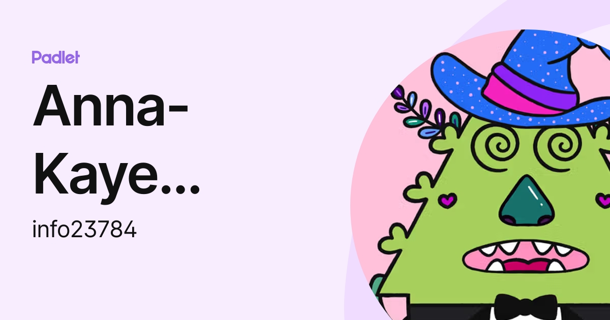 Anna-Kaye Boodho (info23784) profile | Padlet