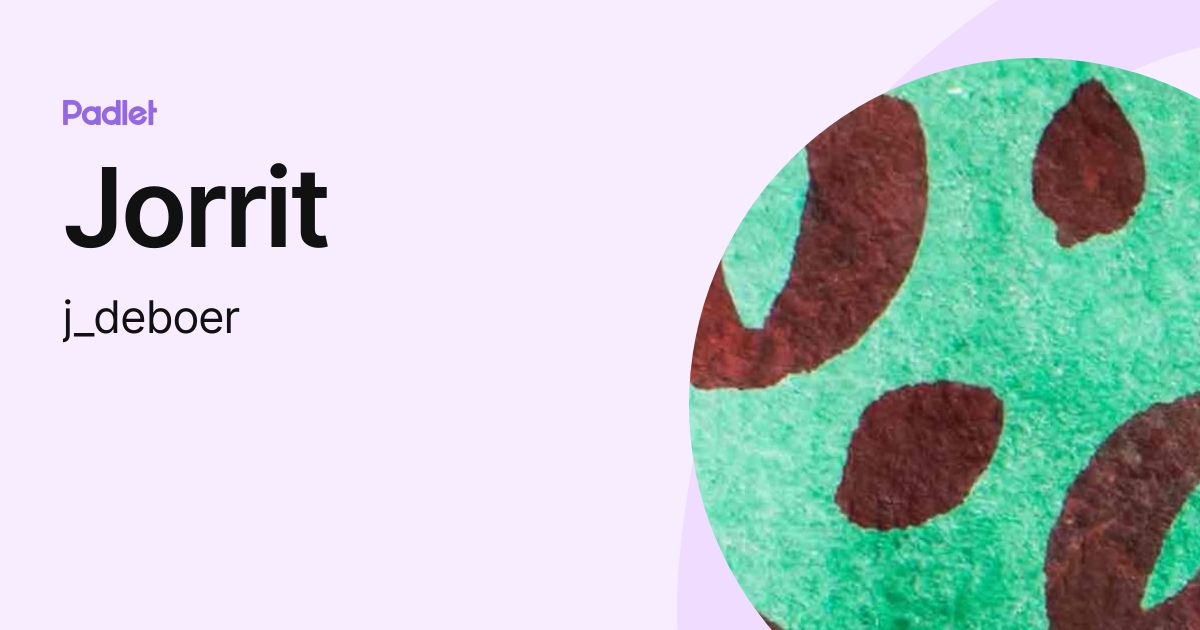 Jorrit (j_deboer) profile | Padlet