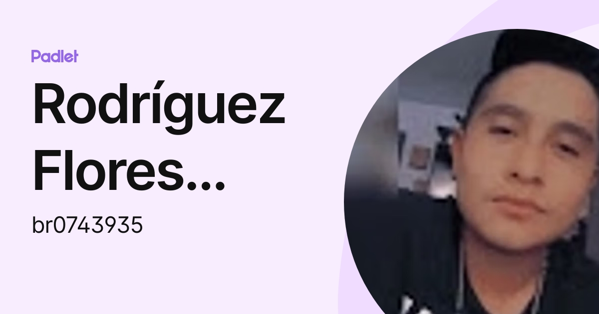 Rodríguez Flores Bruno (br0743935) profile | Padlet