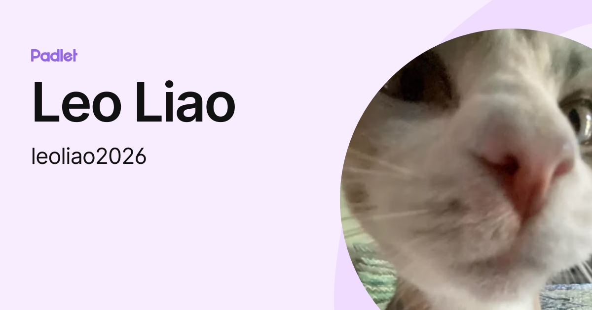 Leo Liao (leoliao2026) profile | Padlet