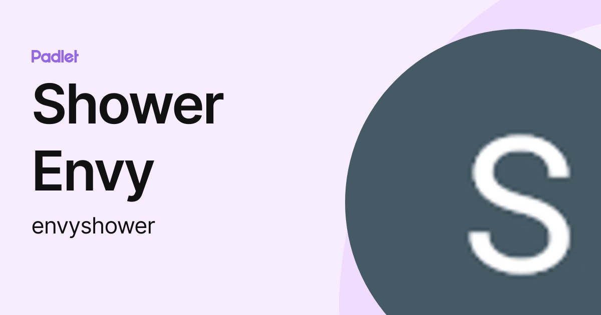 Shower Envy (envyshower) profile | Padlet