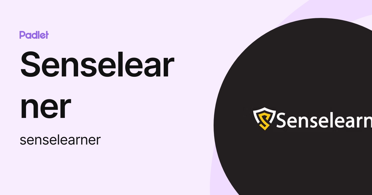 Senselearner (senselearner) profile | Padlet