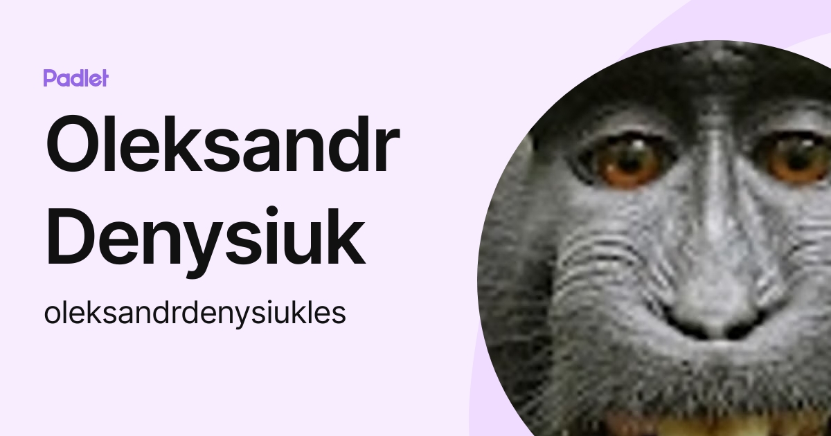 Oleksandr Denysiuk (oleksandrdenysiukles) profile | Padlet