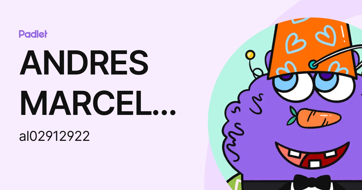 ANDRES MARCELO GONZALEZ ALVAREZ (al02912922) profile | Padlet