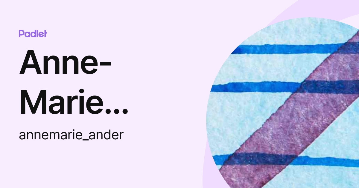 Anne-Marie Andersen (annemarie_ander) profile | Padlet