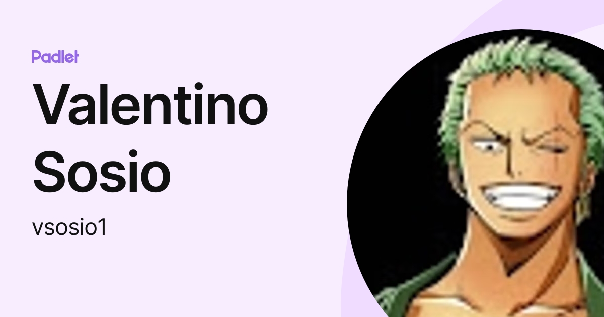 Valentino Sosio (vsosio1) profile | Padlet