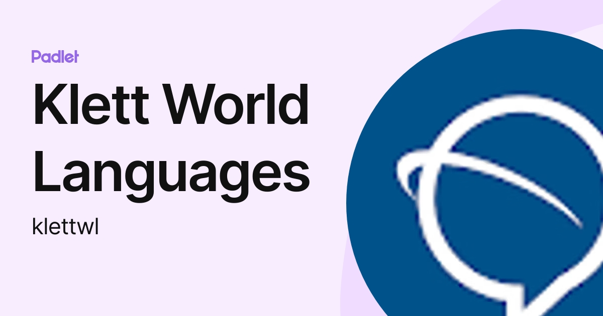Klett World Languages (klettwl) profile | Padlet
