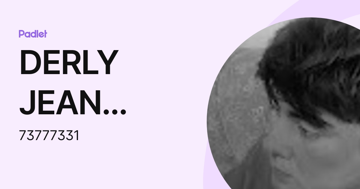 DERLY JEAN PIERE ANCCO ARANIBAR (73777331) profile | Padlet