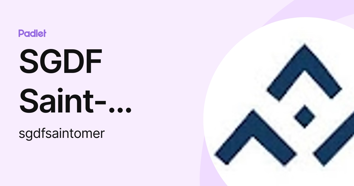 SGDF Saint-Omer (sgdfsaintomer) profile | Padlet