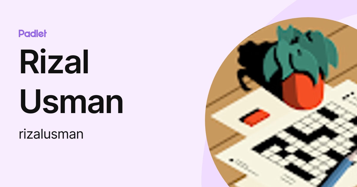 Rizal Usman (rizalusman) profile | Padlet