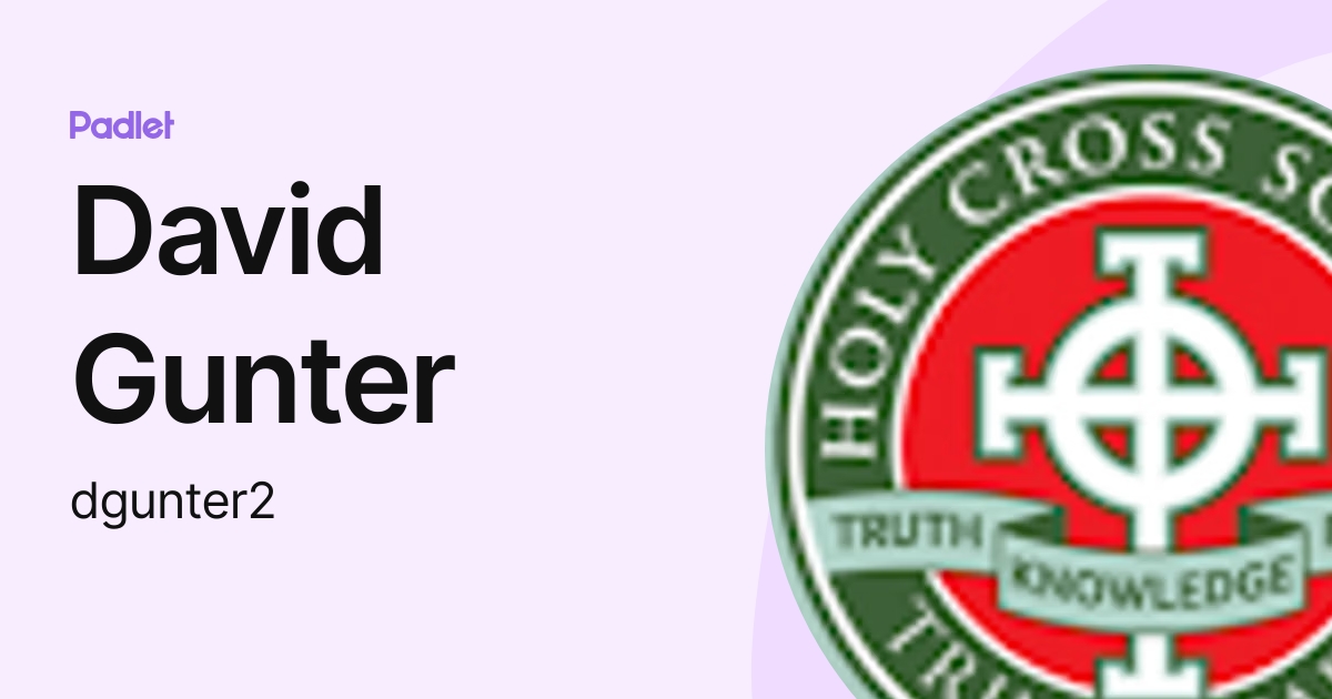 David Gunter (dgunter2) profile | Padlet
