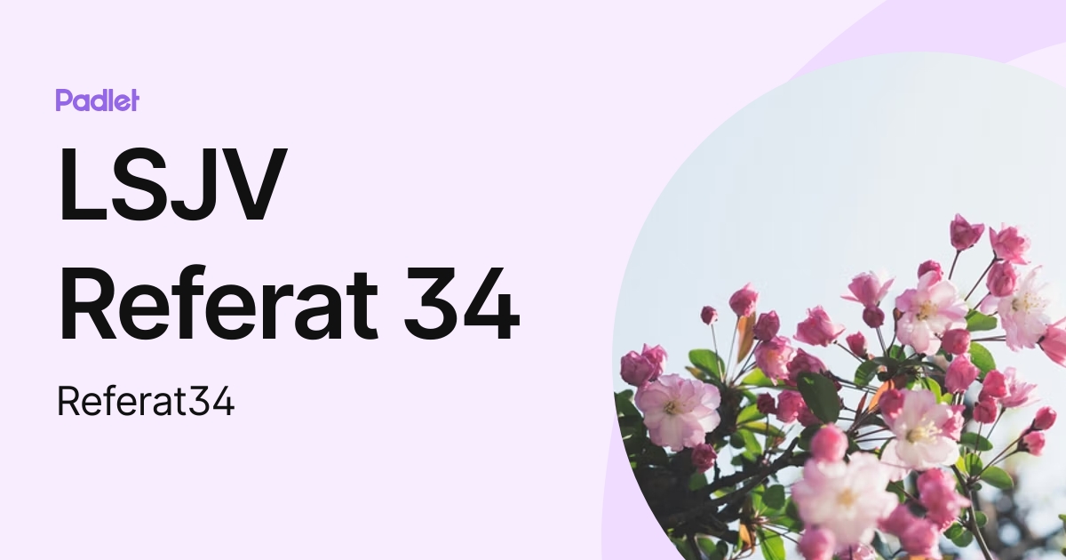 LSJV Referat 34 (Referat34) profile | Padlet