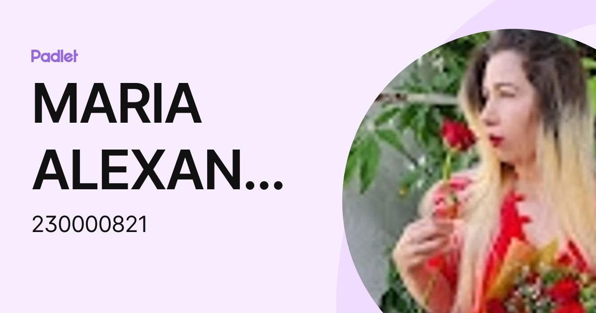 MARIA ALEXANDRA MOREIRA RIBEIRO (230000821) profile | Padlet