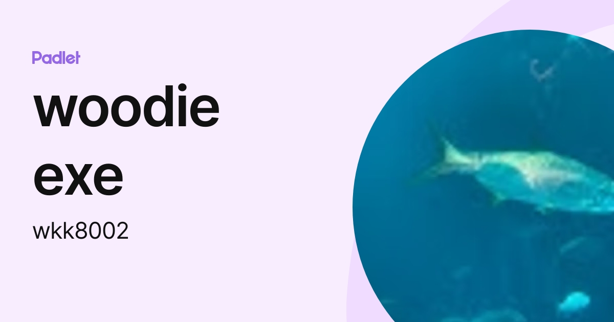 woodie exe (wkk8002) profile | Padlet