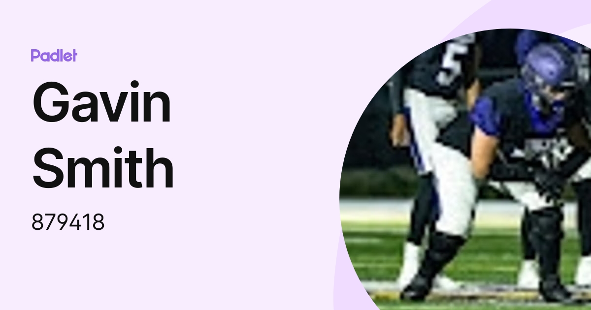Gavin Smith (879418) profile | Padlet