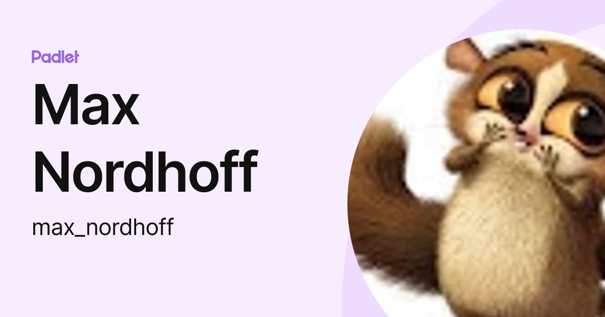 Max Nordhoff (max_nordhoff) profile | Padlet