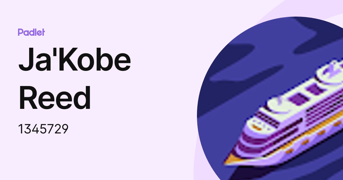 Ja'Kobe Reed (1345729) profile | Padlet