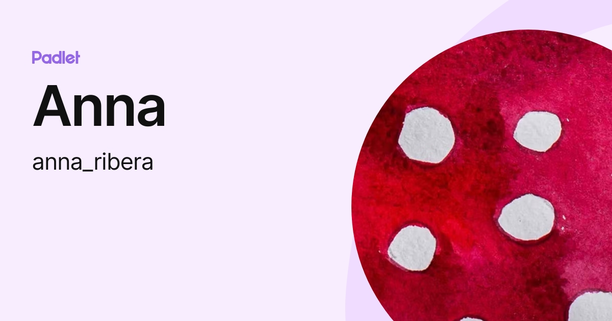 Anna (anna_ribera) profile | Padlet