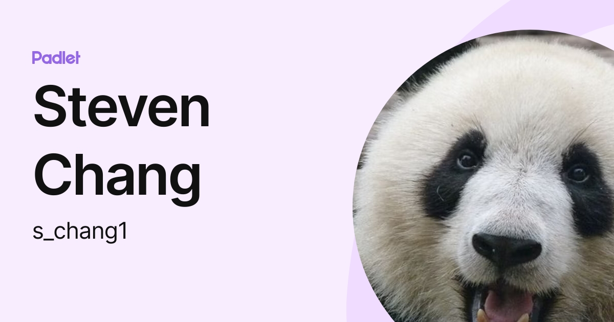 Steven Chang (s_chang1) profile | Padlet