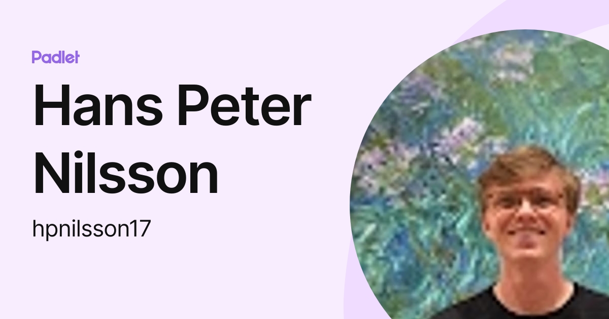 Hans Peter Nilsson (hpnilsson17) profile | Padlet