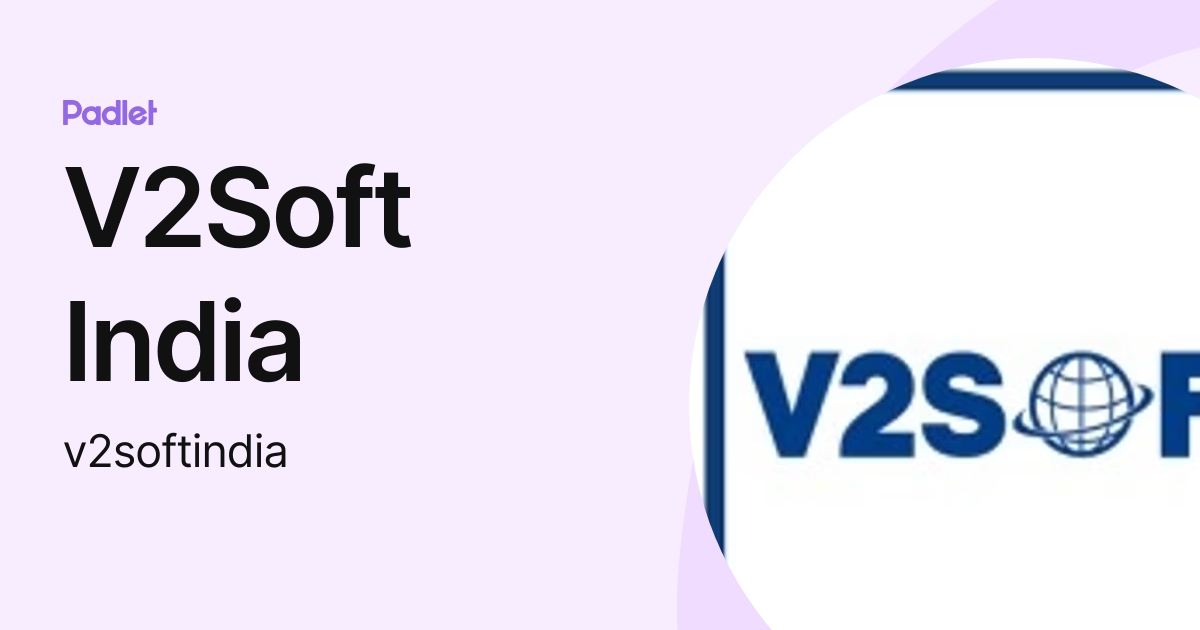 V2Soft India (v2softindia) profile | Padlet