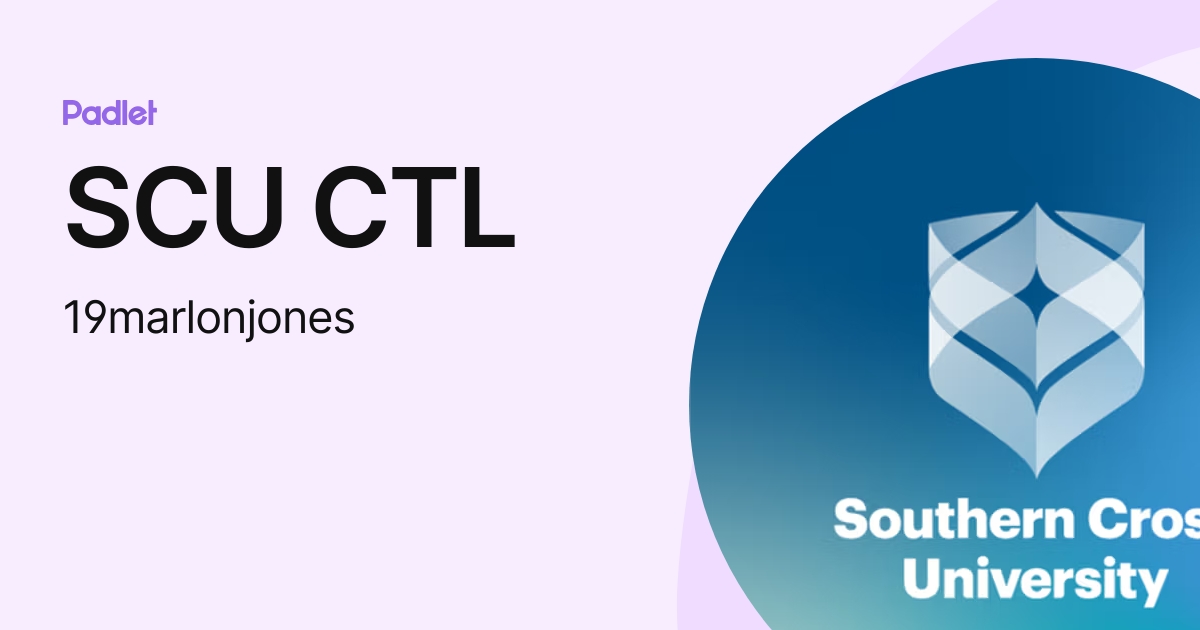 SCU CTL (19marlonjones) profile | Padlet