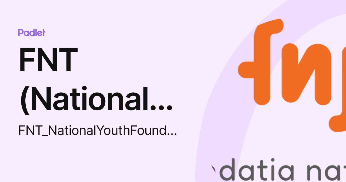 FNT (National Youth Foundation) (FNT_NationalYouthFoundation) profile ...