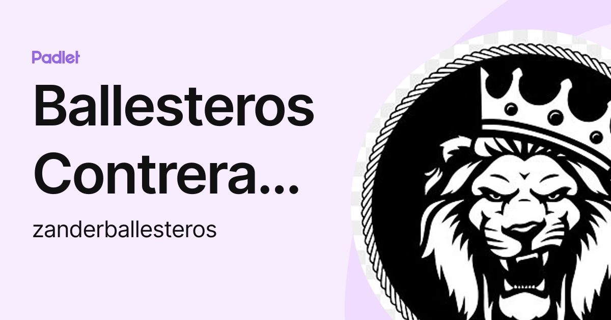 Ballesteros Contreras Zander De Jesus (zanderballesteros) profile | Padlet