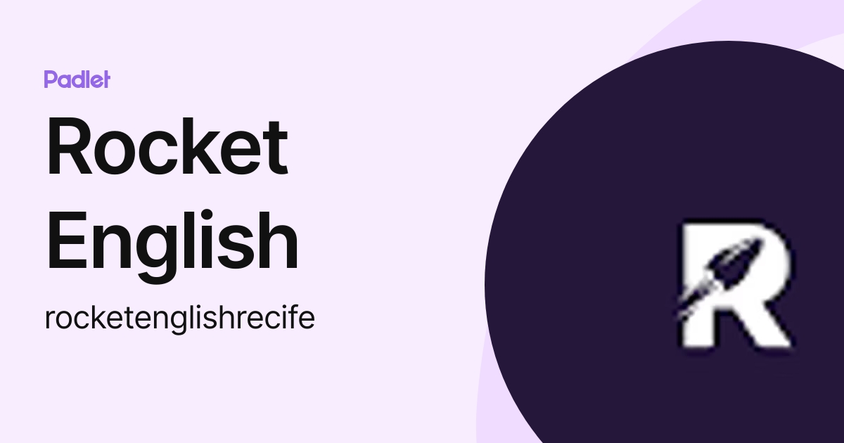 Rocket English (rocketenglishrecife) profile | Padlet